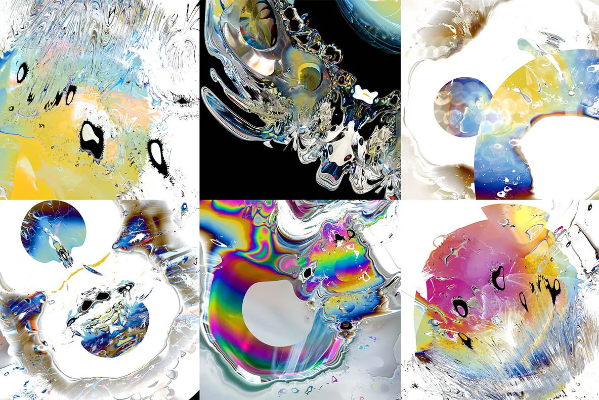 Digital Flow Abstract Textures Graphics - YouWorkForThem