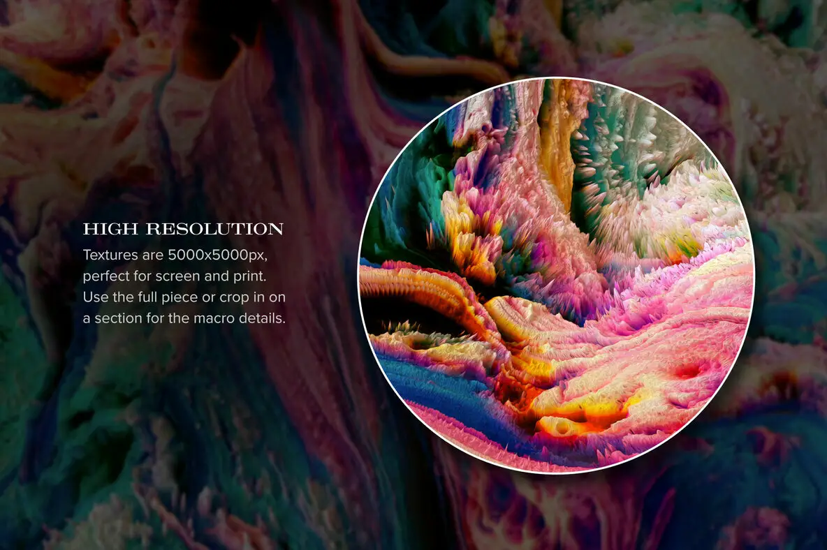 Pensive – Experimental 3D Paint Textures Abstract - YouWorkForThem
