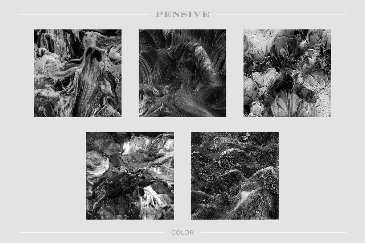 Pensive – Experimental 3D Paint Textures Graphics - YouWorkForThem
