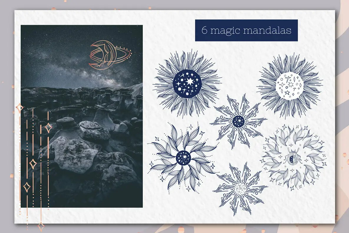 Abstract Magic Line Art Collection Graphics - YouWorkForThem