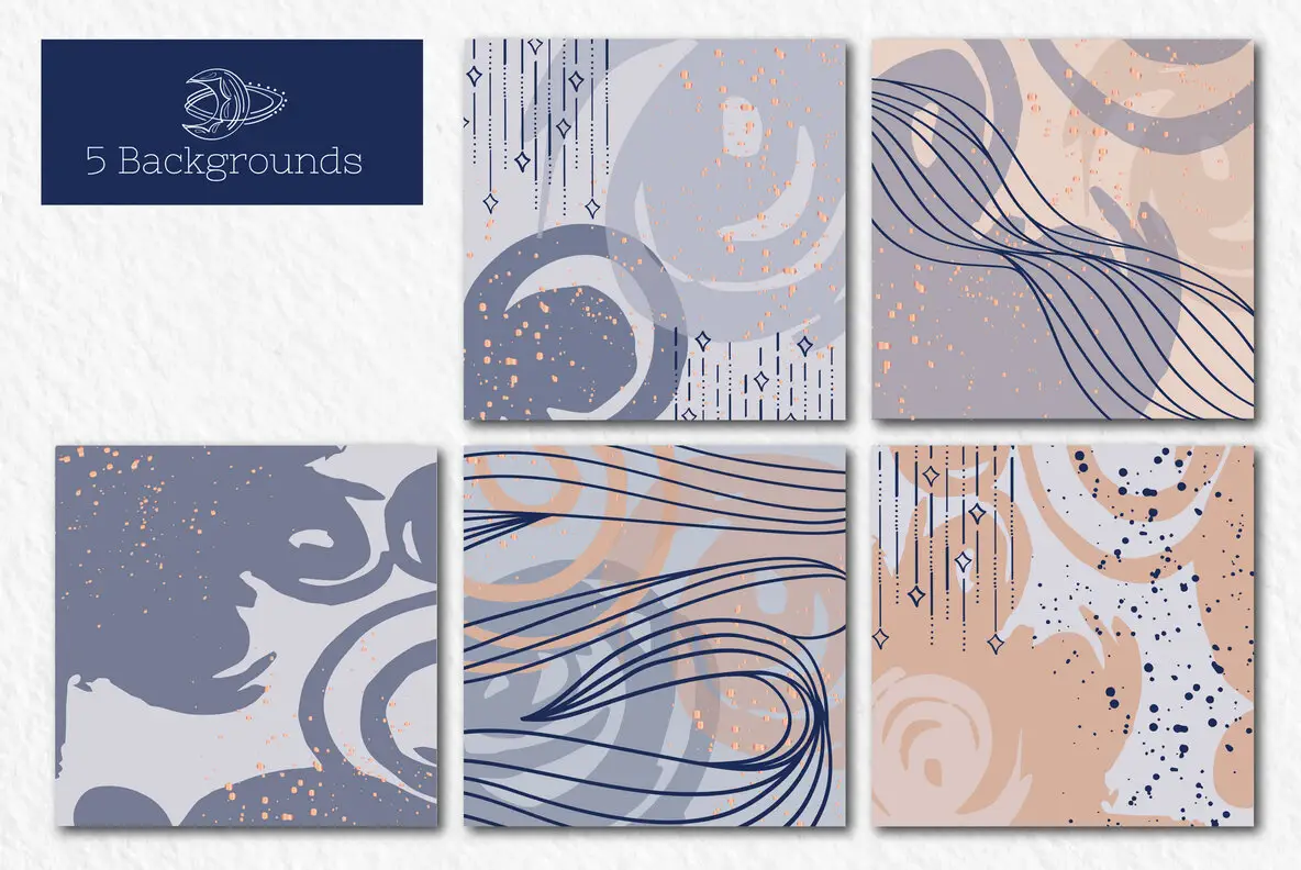 Abstract Magic Line Art Collection Graphics - YouWorkForThem