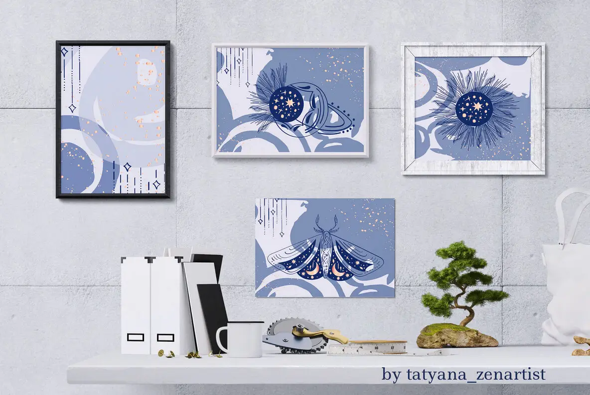 Abstract Magic Line Art Collection Graphics - YouWorkForThem