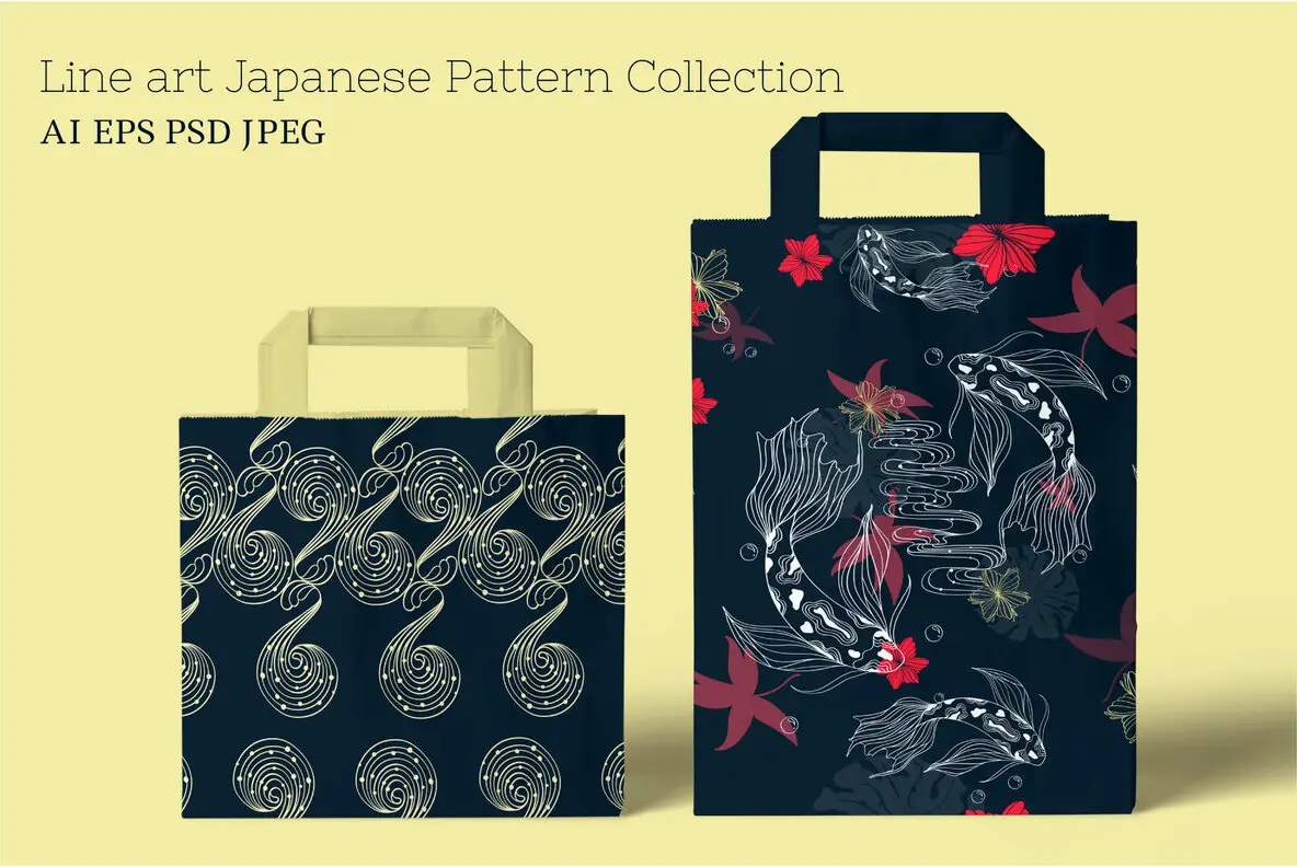 Line art Japanese Pattern Collection Patterns - YouWorkForThem