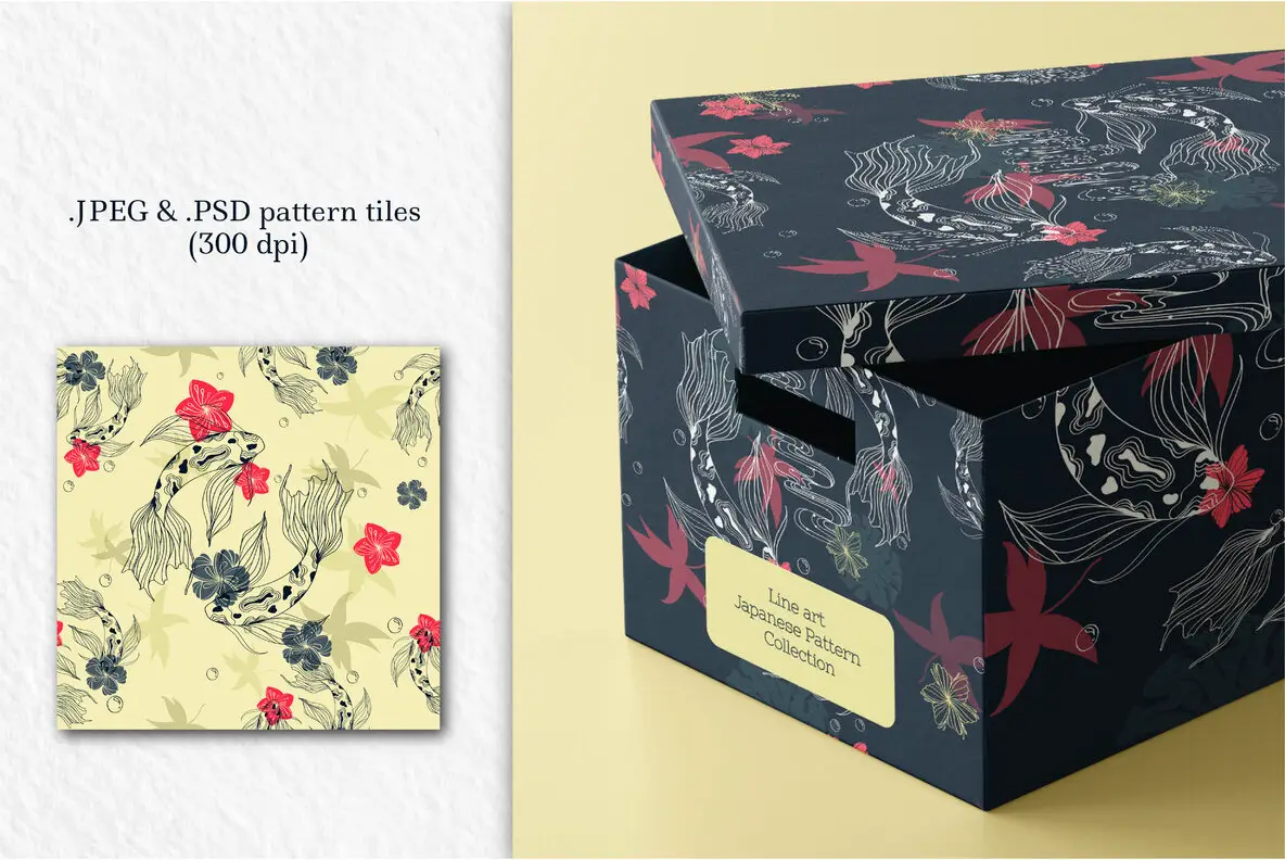 Line art Japanese Pattern Collection Patterns - YouWorkForThem