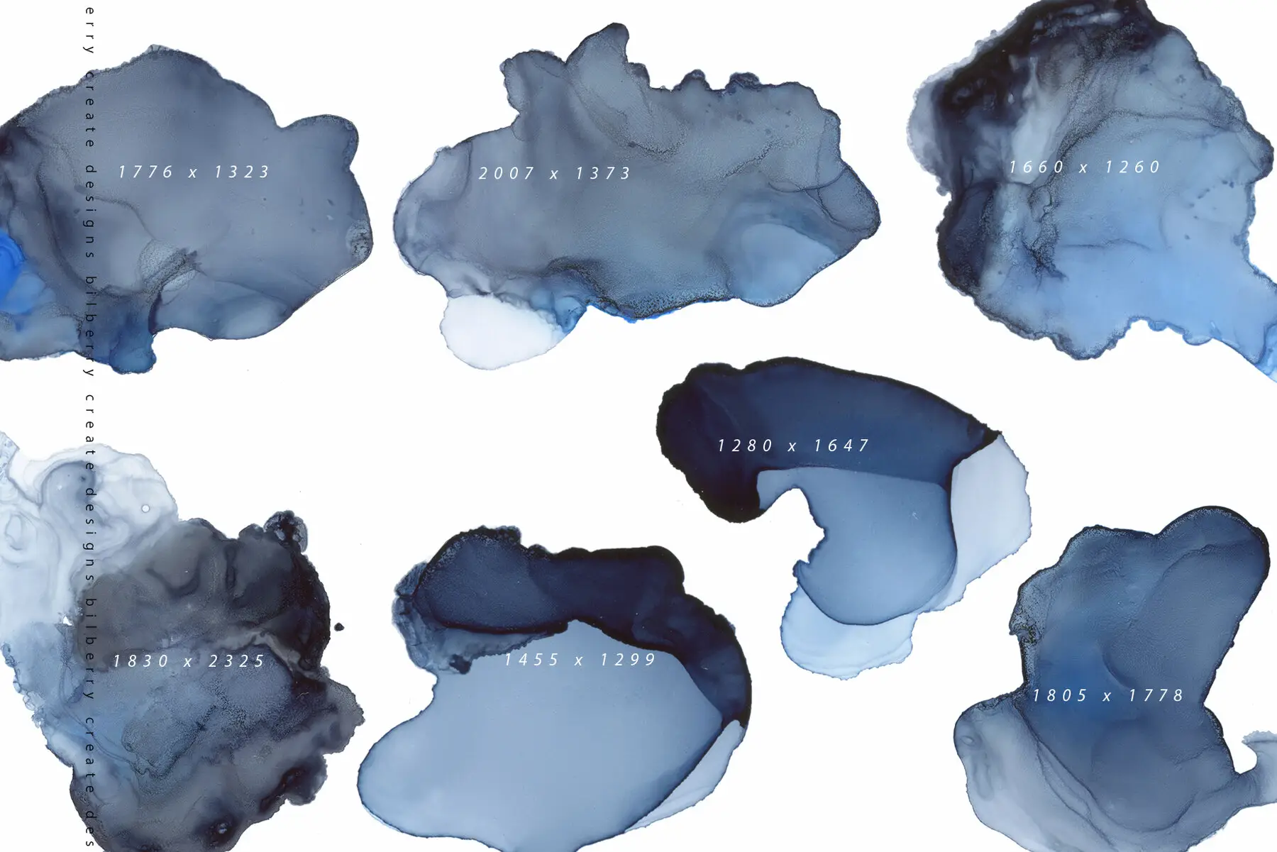 Deep Blue Moon ink texture Graphics - YouWorkForThem