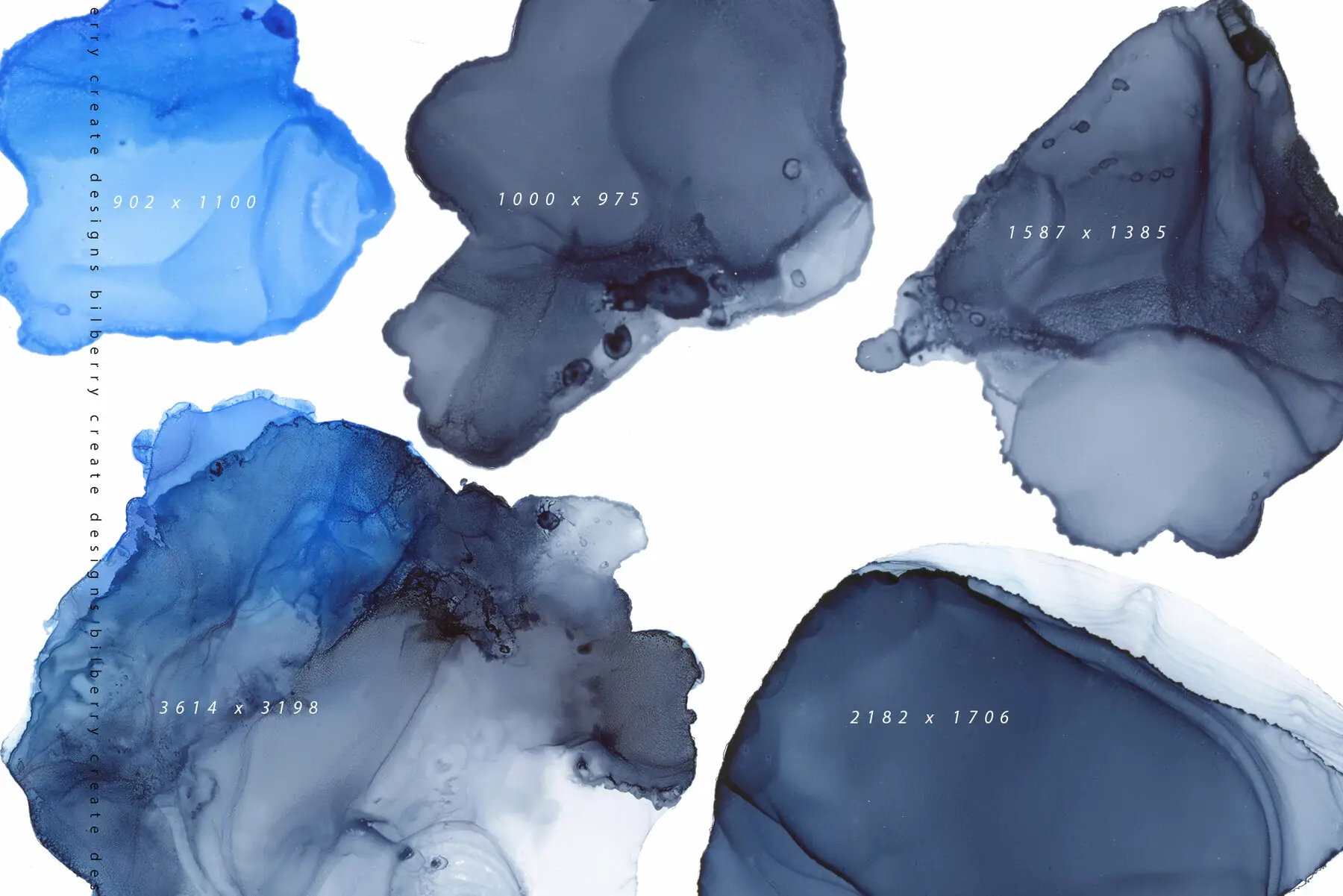 Deep Blue Moon ink texture Graphics - YouWorkForThem