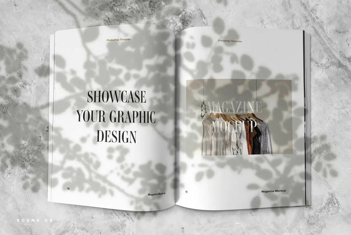 Minimalistic Magazine Spread Mockup Mockups - YouWorkForThem
