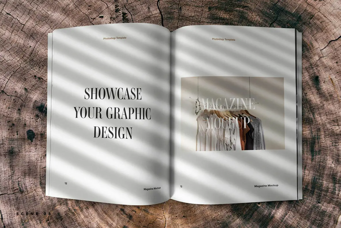 Minimalistic Magazine Spread Mockup Mockups - YouWorkForThem
