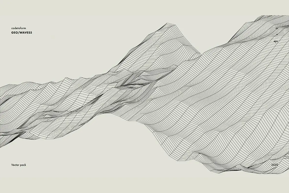 GEO_WAVES5 Vector Pack Graphics - YouWorkForThem