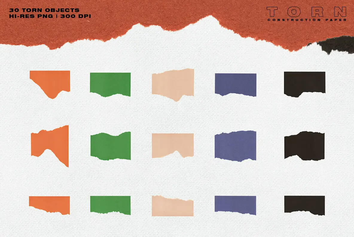 Torn Construction Paper Graphics - YouWorkForThem