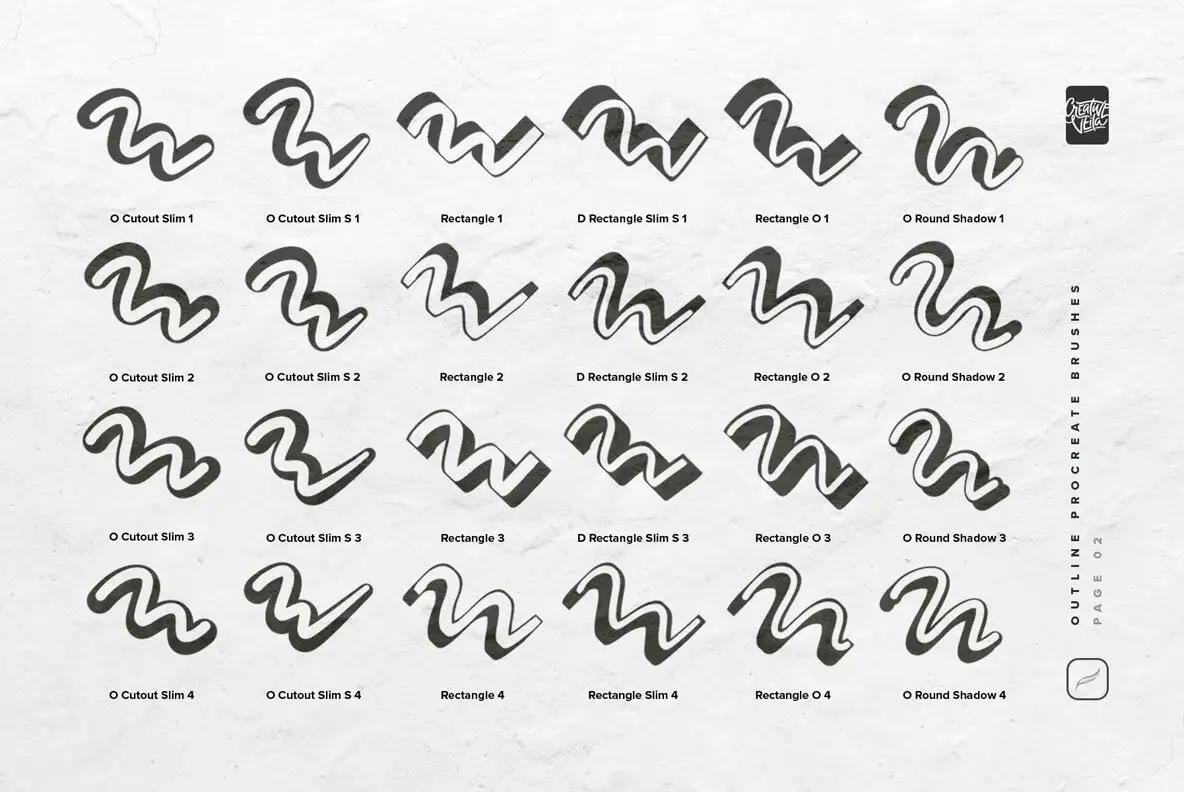 Outline Procreate Brushes - YouWorkForThem