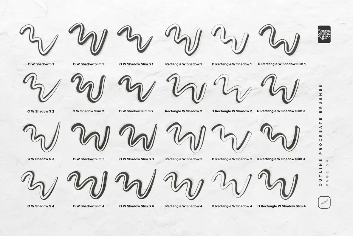 Outline Procreate Brushes - YouWorkForThem