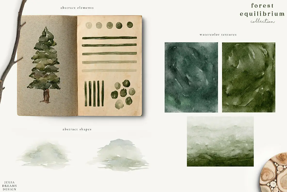 Forest Equilibrium Collection Illustrations - YouWorkForThem