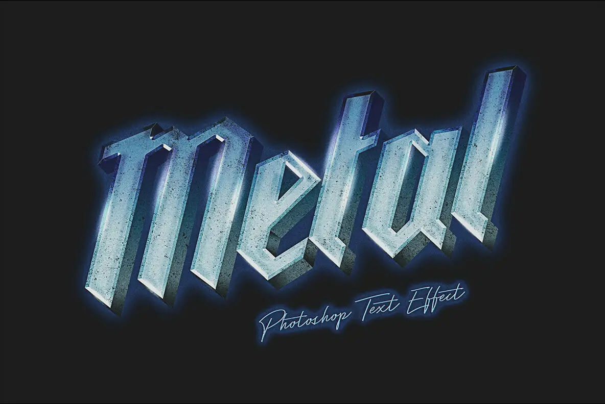 80s Metal Photoshop Text Effect - YouWorkForThem