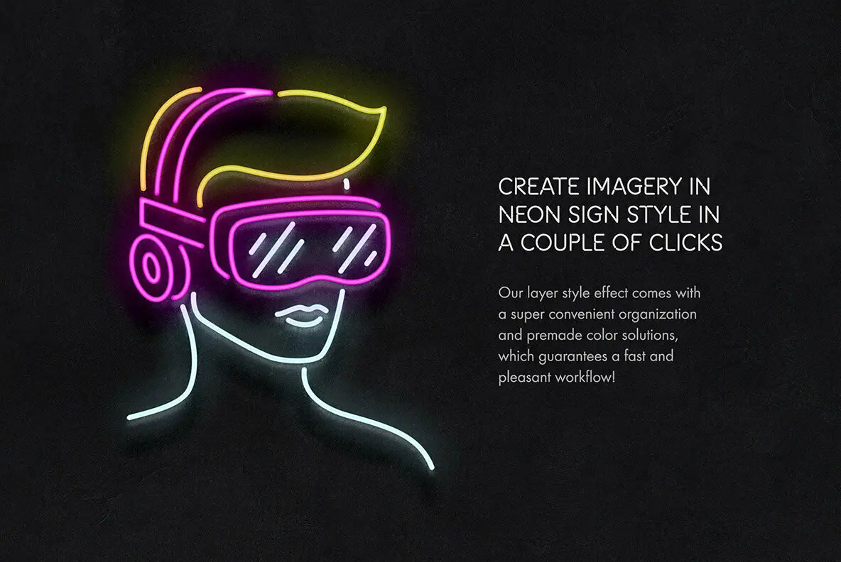 Neon Layer Styles for Photoshop - YouWorkForThem