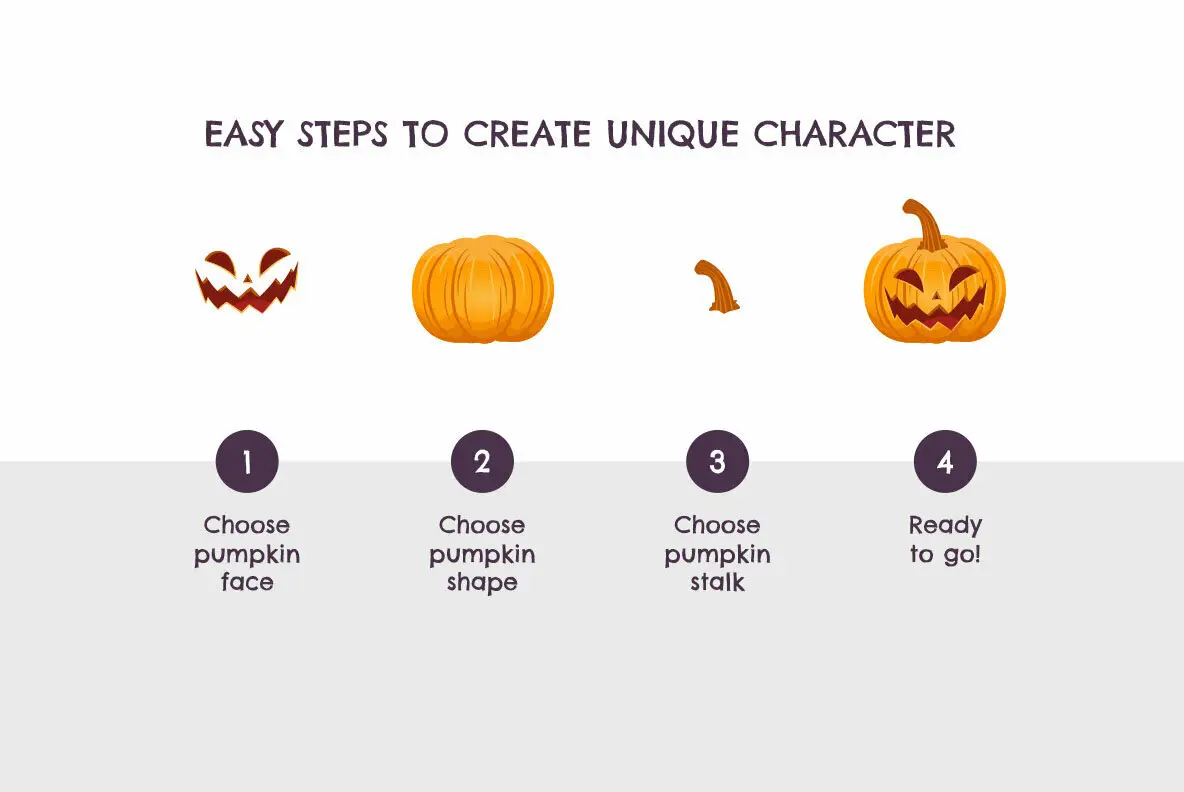 Halloween Pumpkin Creator Kit Graphics - YouWorkForThem