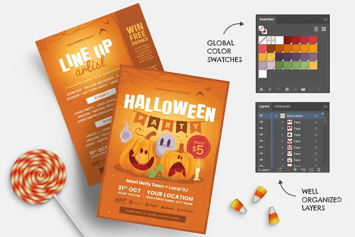 Halloween Pumpkin Creator Kit Graphics - YouWorkForThem