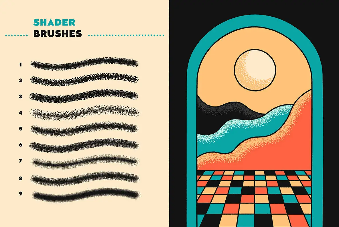 Stipple Brushes for Procreate - YouWorkForThem