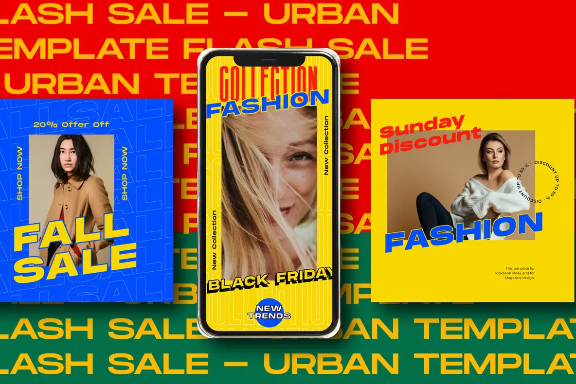 Flash Sale Instagram Post Stories Vol. 2 Graphics - YouWorkForThem