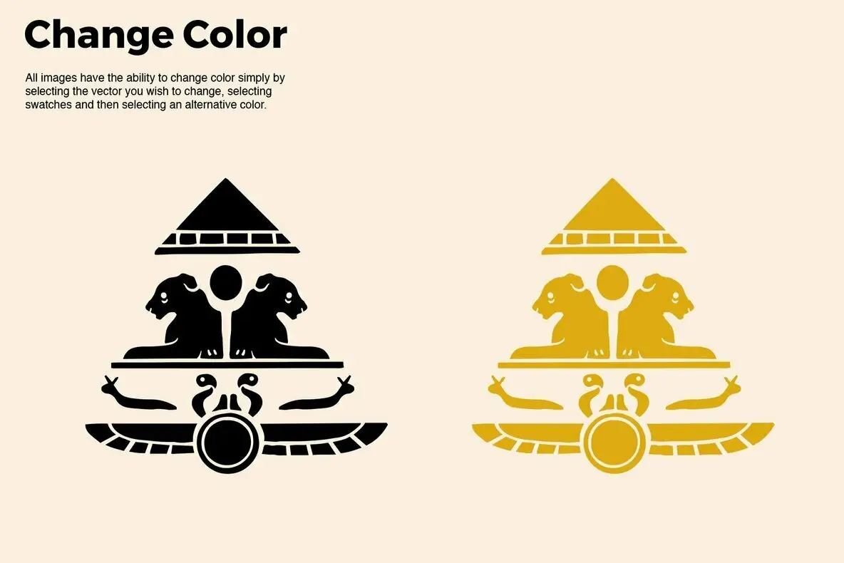 Ancient Egypt Vector Set Illustrations - YouWorkForThem