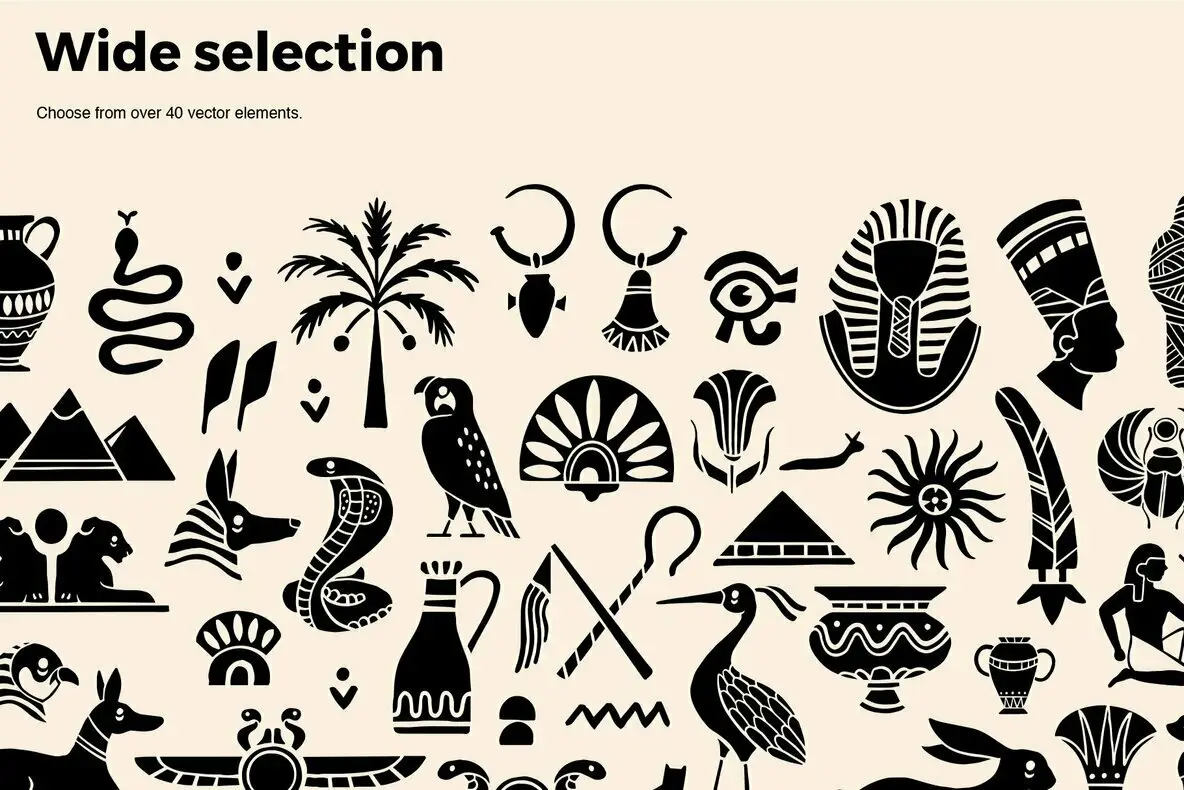 Ancient Egypt Vector Set Graphics - YouWorkForThem