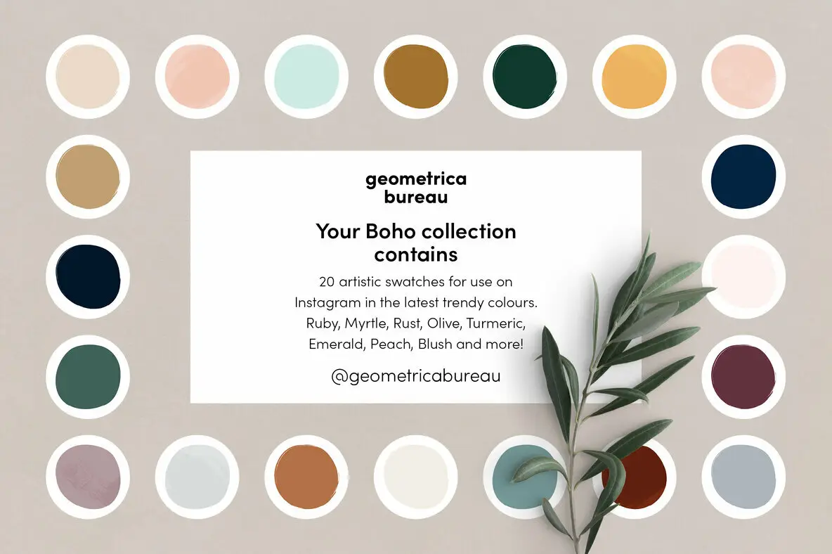 Instagram Highlight Covers Boho Colours Graphics - YouWorkForThem