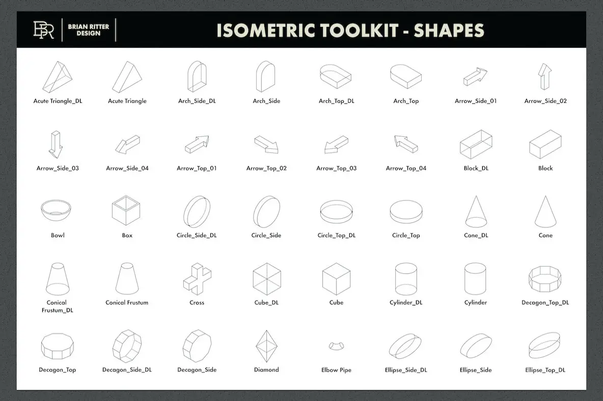 Isometric Toolkit for Procreate - YouWorkForThem