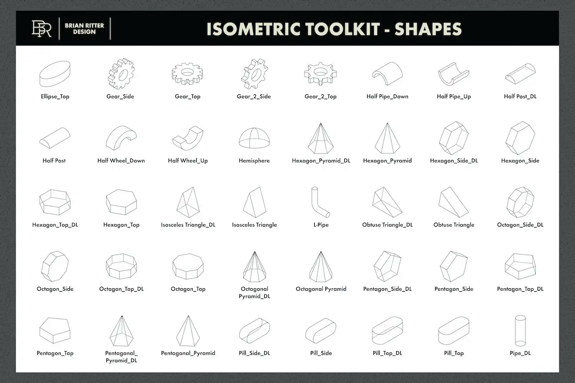 Isometric Toolkit for Procreate - YouWorkForThem
