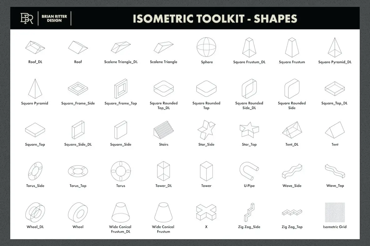 Isometric Toolkit for Procreate - YouWorkForThem