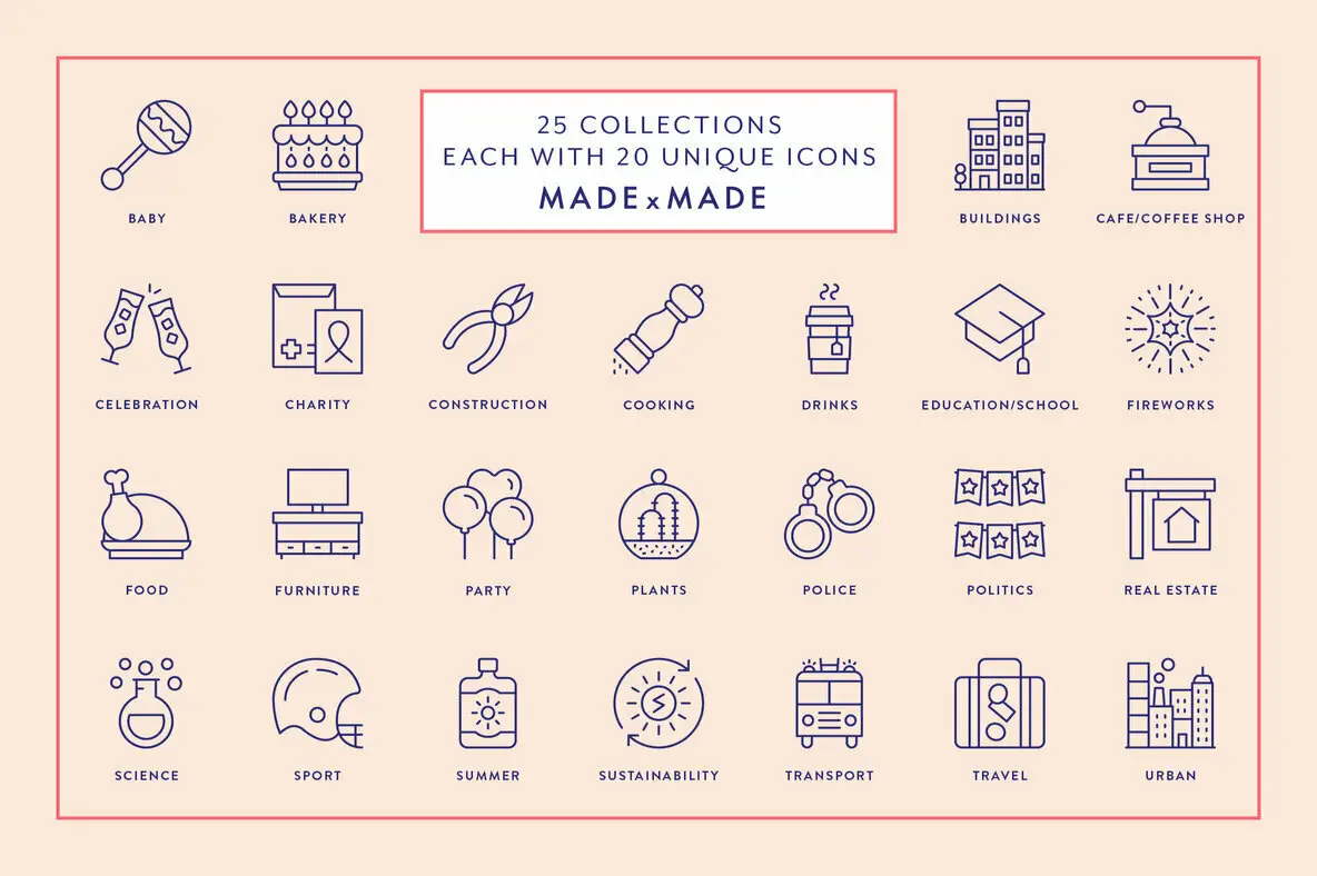 Mega Bundle Line Icons Vol 2 Graphics - YouWorkForThem