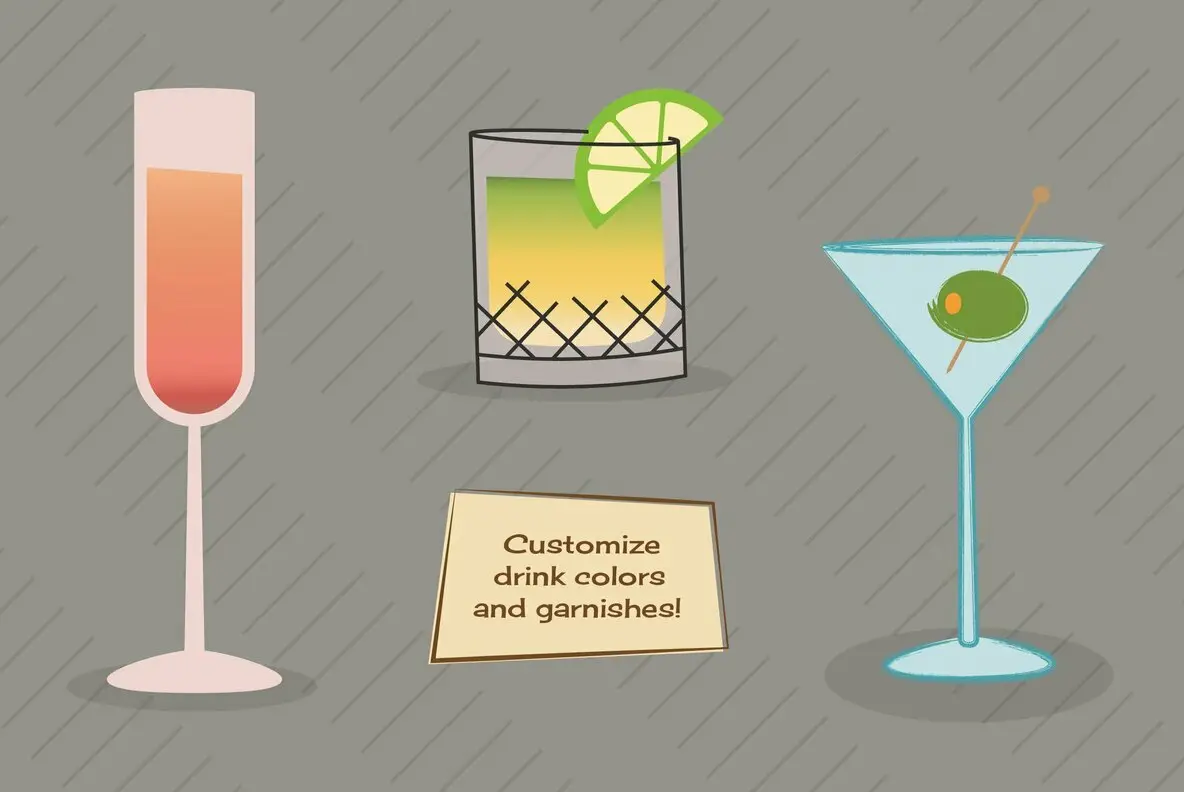 Retro Cocktail Creator Graphics - YouWorkForThem