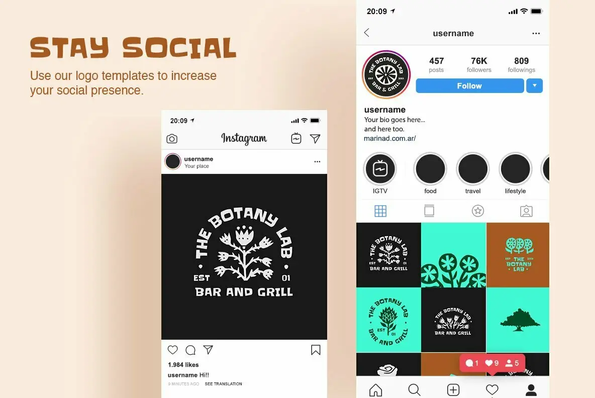 The Botany Lab Logo Templates Graphics - YouWorkForThem