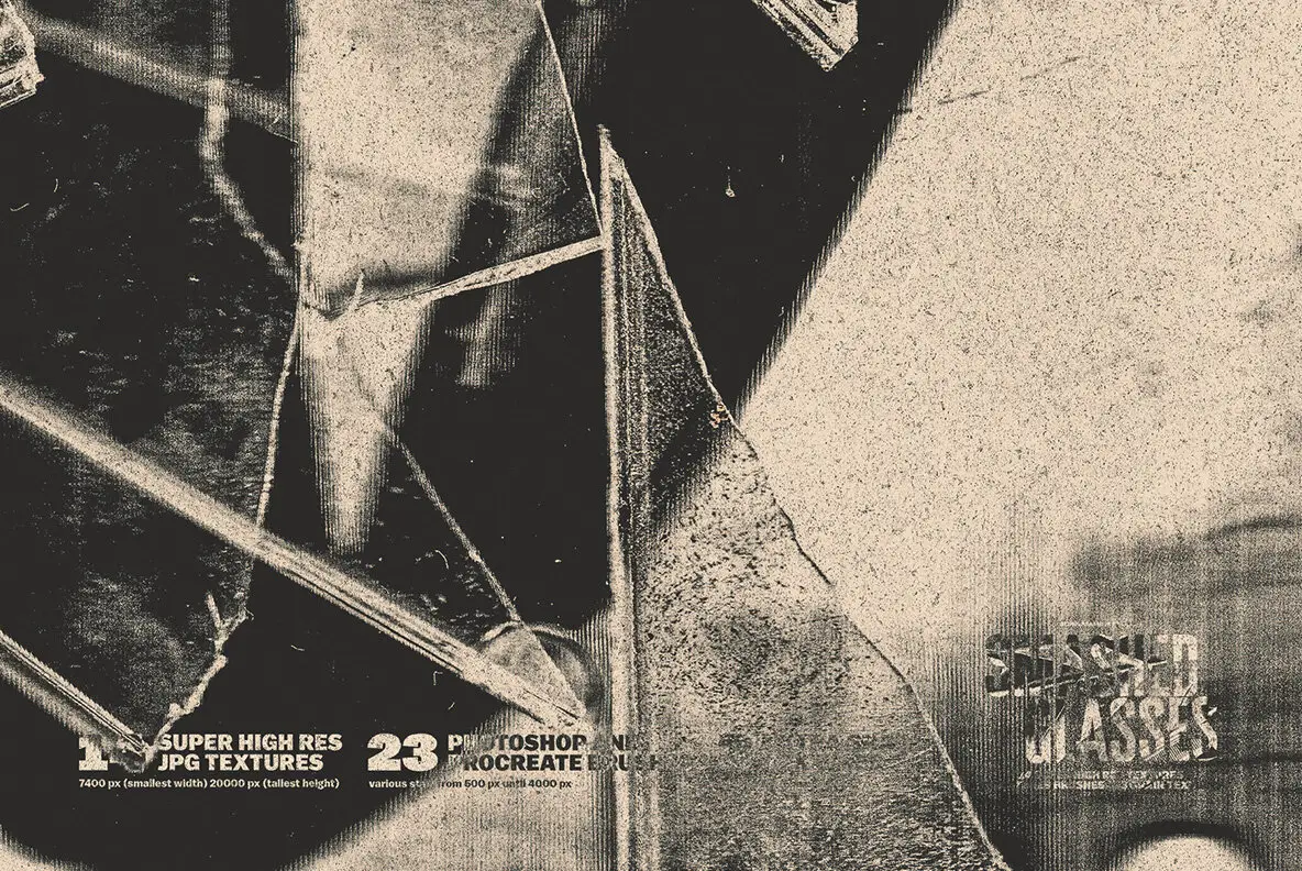 Smashed Glasses Textures and Brushes Graphics - YouWorkForThem