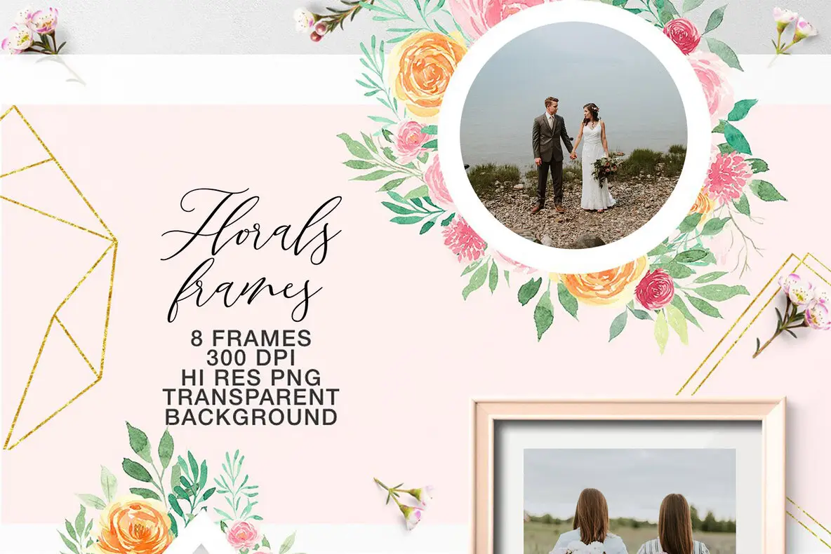 Watercolour Wedding Map Creator Kit Graphics - YouWorkForThem