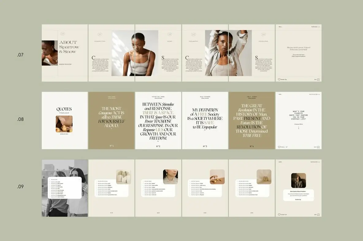 Sage Step by Step Carousel Templates Graphics - YouWorkForThem