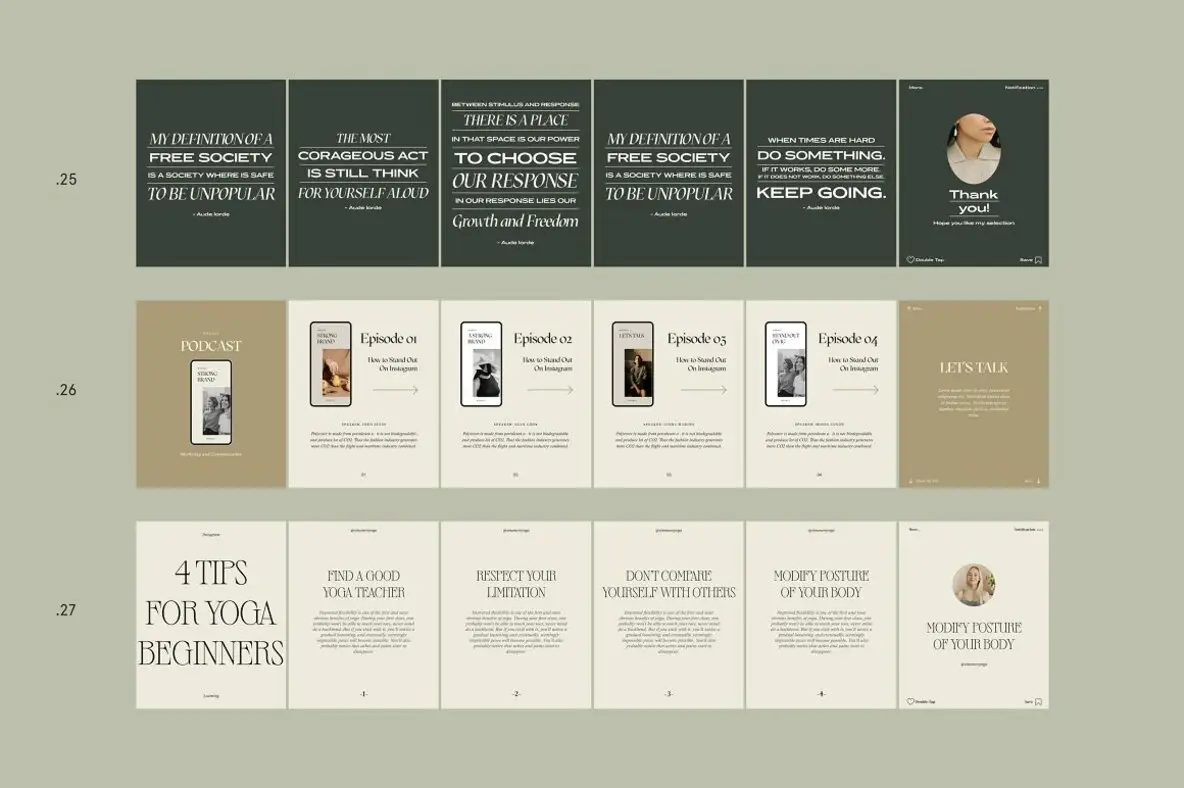 Sage Step by Step Carousel Templates Graphics - YouWorkForThem