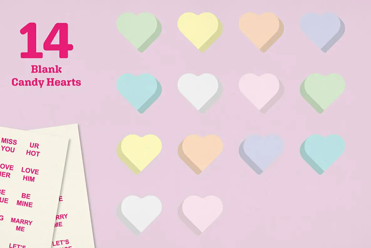 Candy Heart Creator Kit Graphics - YouWorkForThem