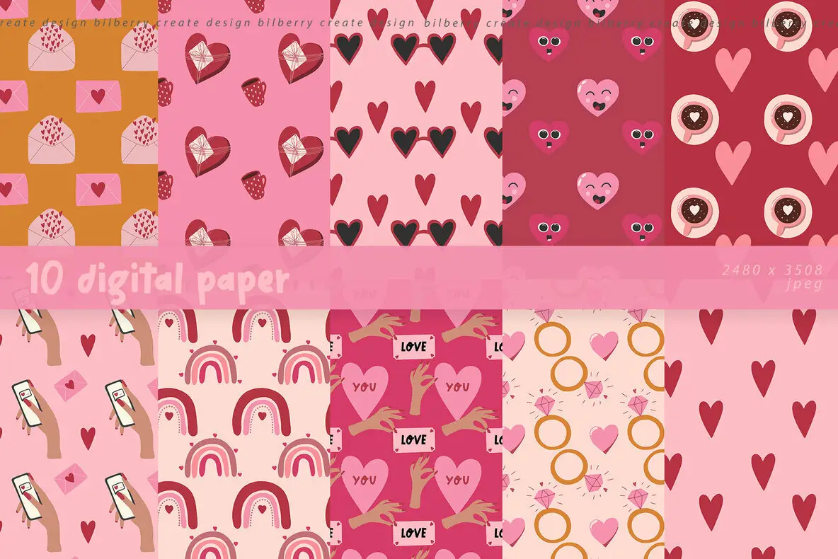 Be My Valentine Art Set Graphics - YouWorkForThem