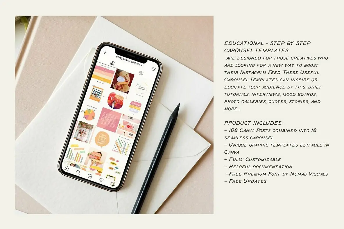 Educational Carousel Templates Graphics - YouWorkForThem
