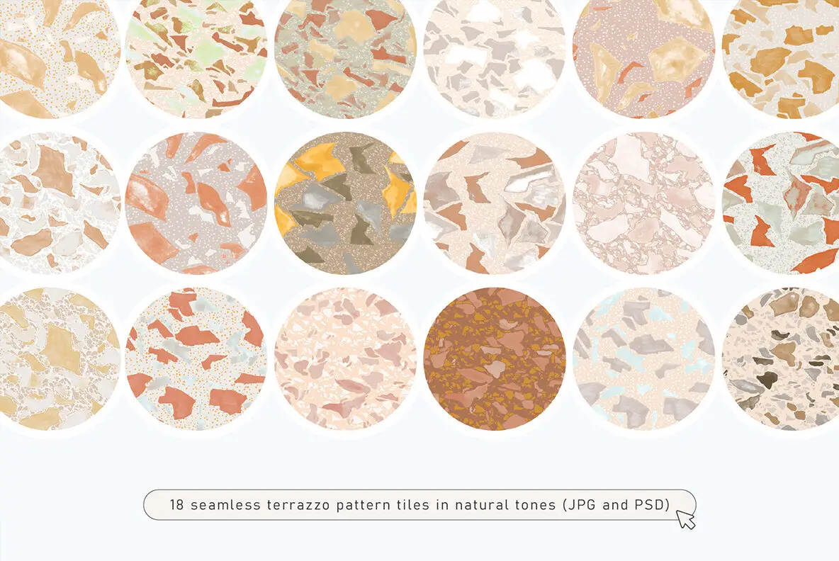 Neutral Terrazzo Patterns Graphics - YouWorkForThem