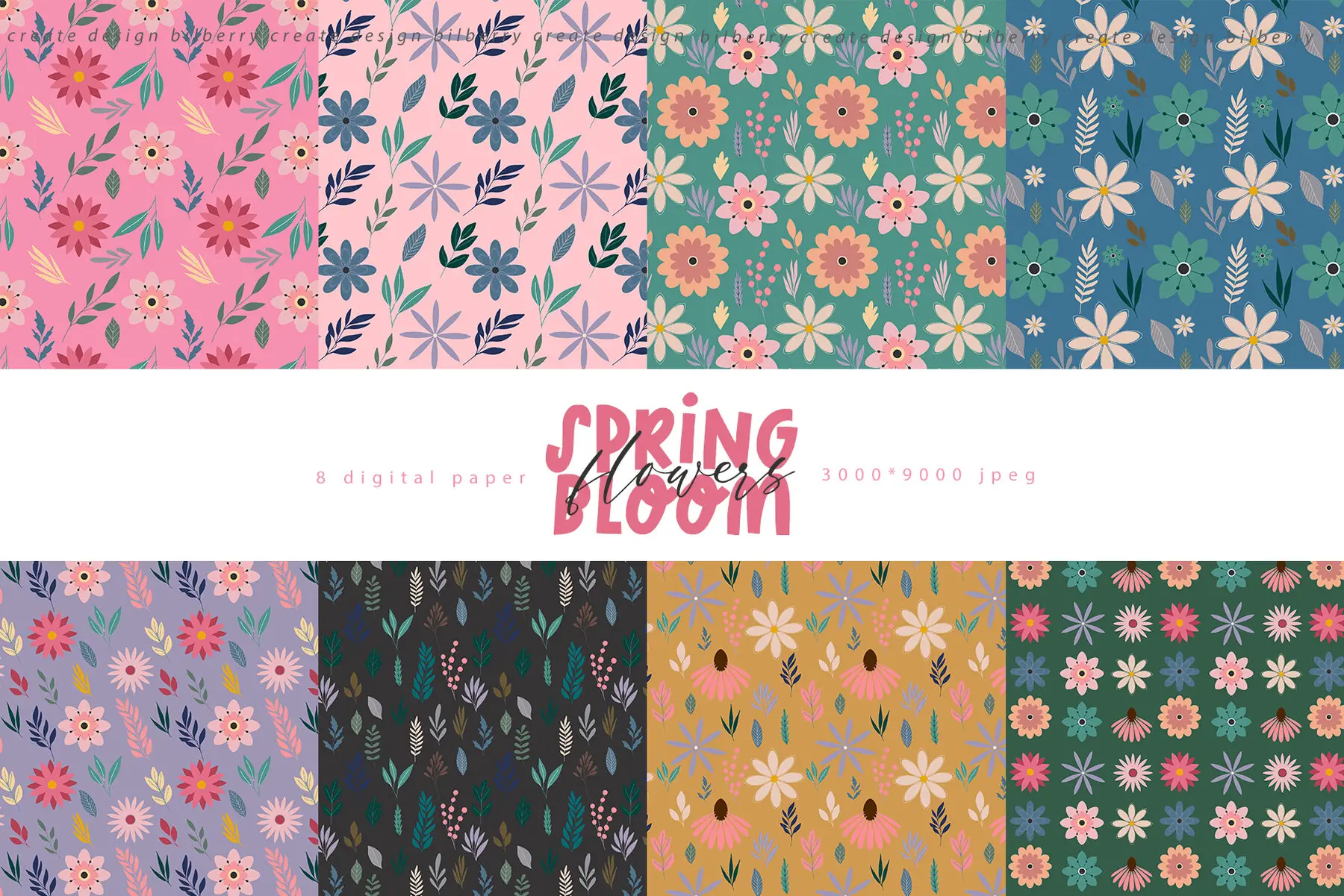 Spring Bloom Flowers Graphics - YouWorkForThem