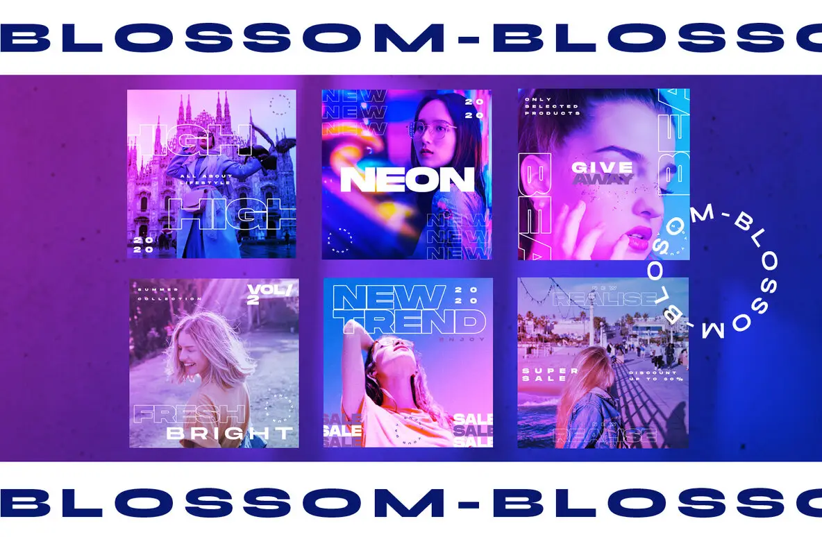 Blossom Instagram Template Graphics - YouWorkForThem