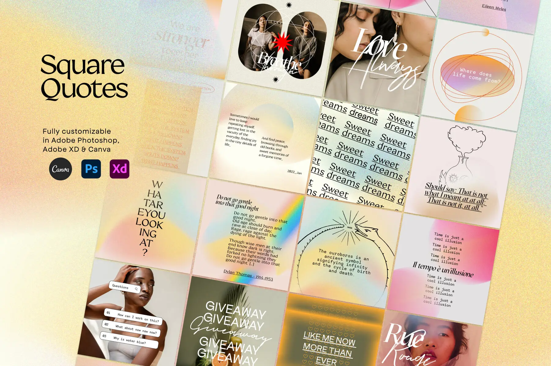 Makeshift Carousel Quotes Canva PS Mockups - YouWorkForThem
