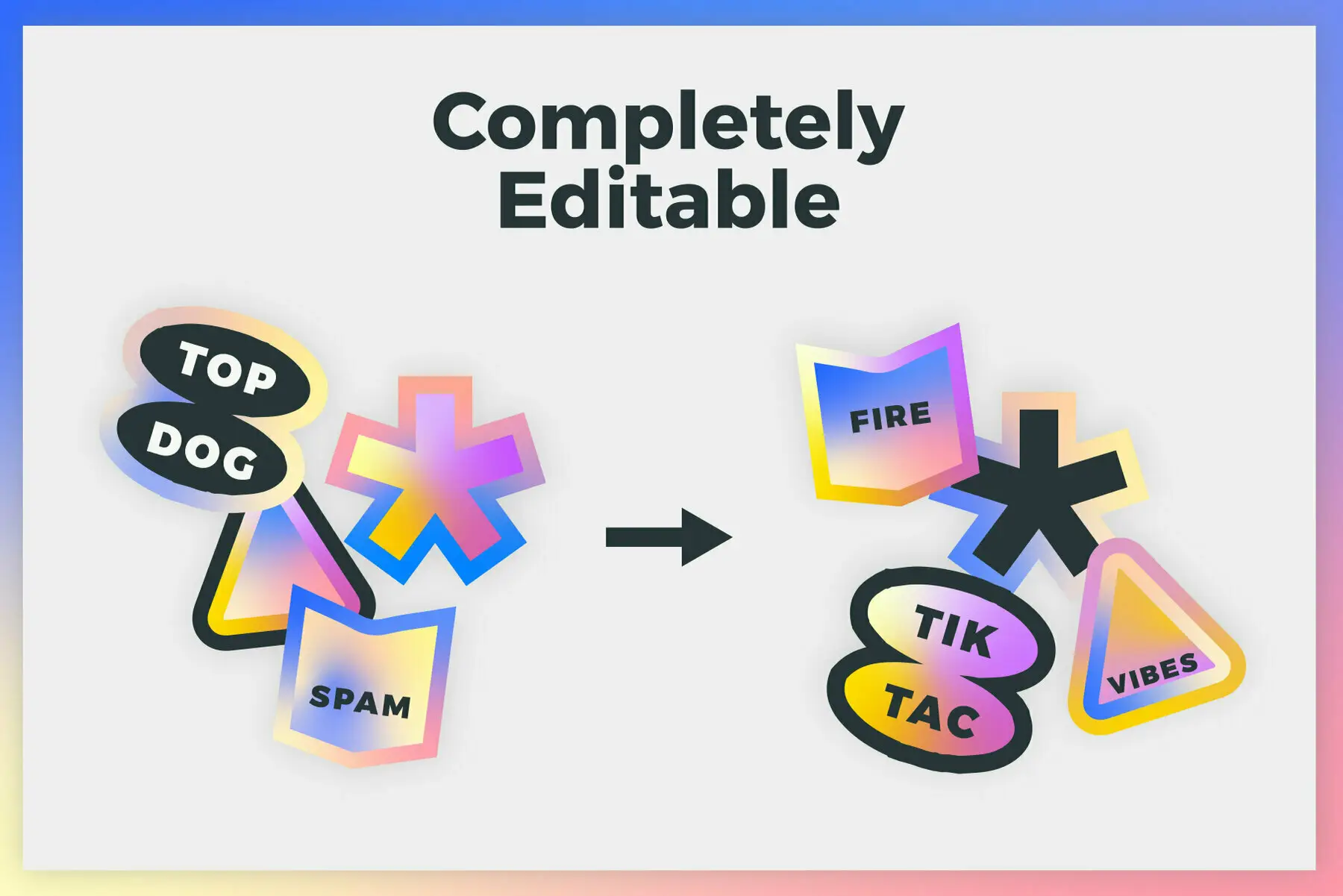 Gradient Sticker Bundle Graphics - YouWorkForThem