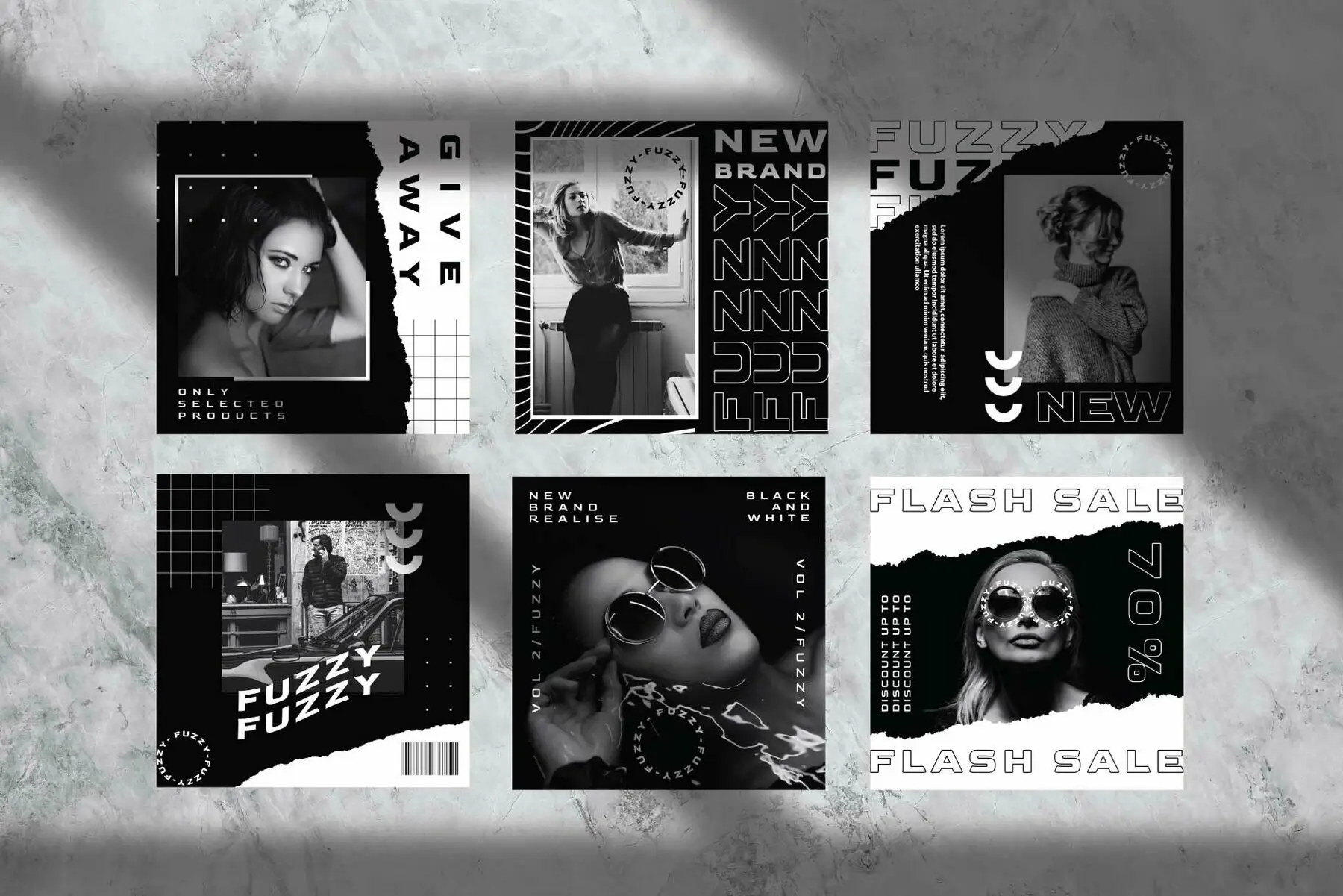 Fuzzy Instagram Template Instagram - YouWorkForThem