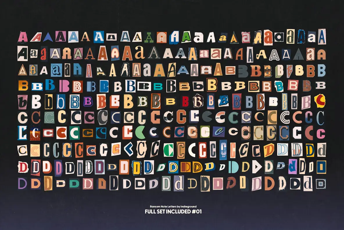 Ransom Note Letters Graphics - YouWorkForThem