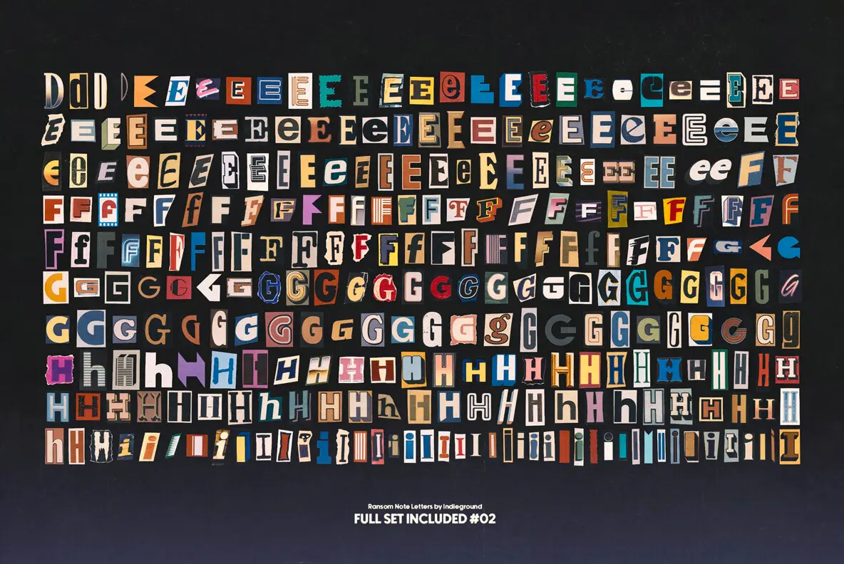 Ransom Note Letters Graphics - YouWorkForThem