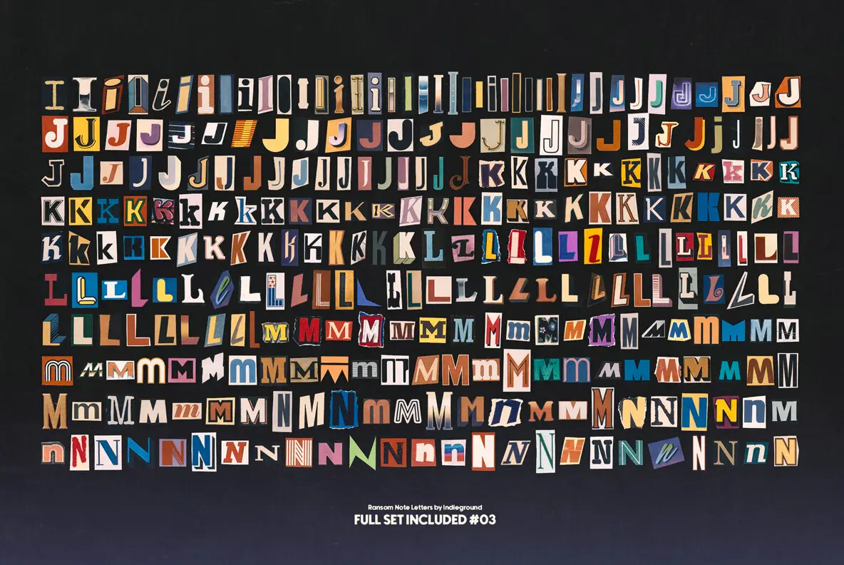 Ransom Note Letters Graphics - YouWorkForThem