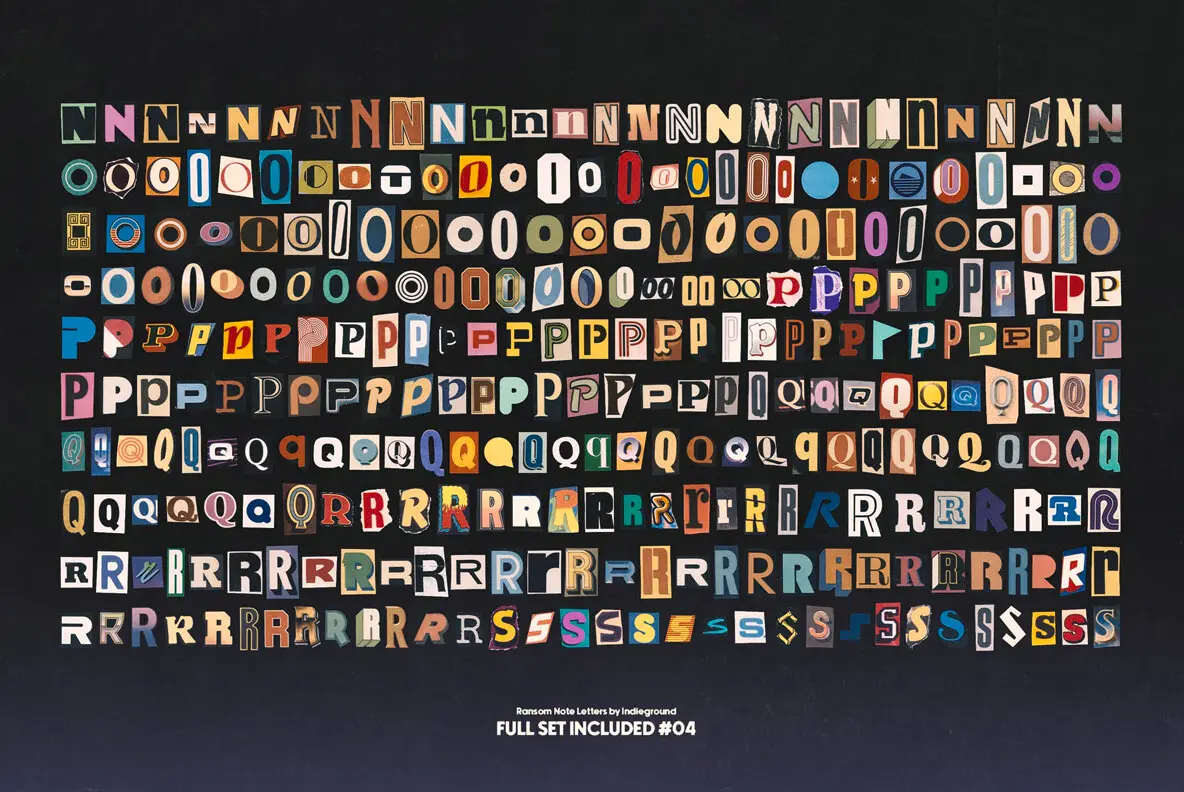 Ransom Note Letters Graphics - YouWorkForThem