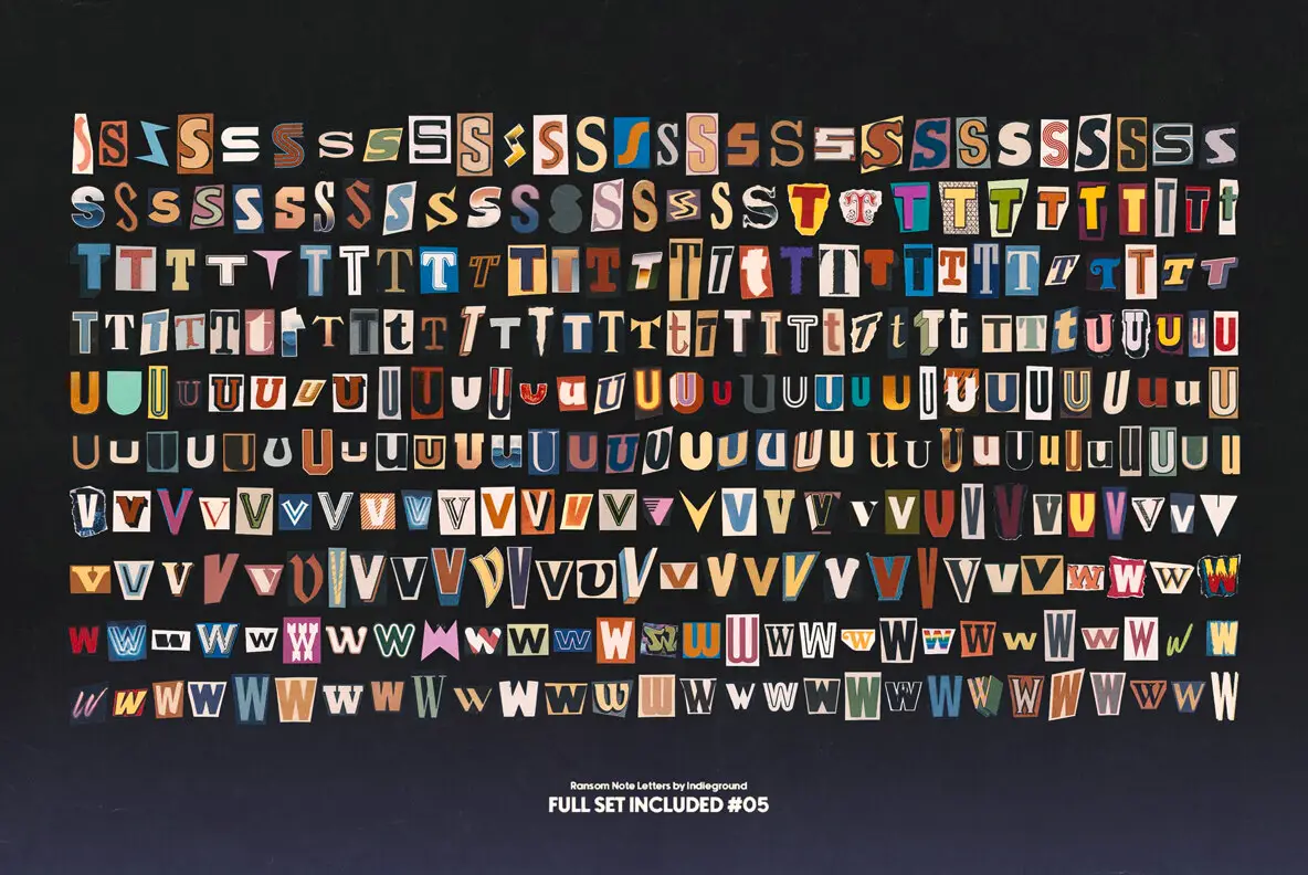 Ransom Note Letters Graphics - YouWorkForThem